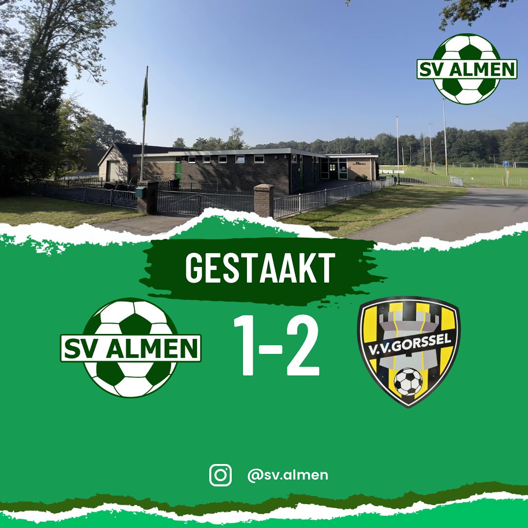 VV Gorssel reist voor een helftje af naar Almen - Deventer Voetbal